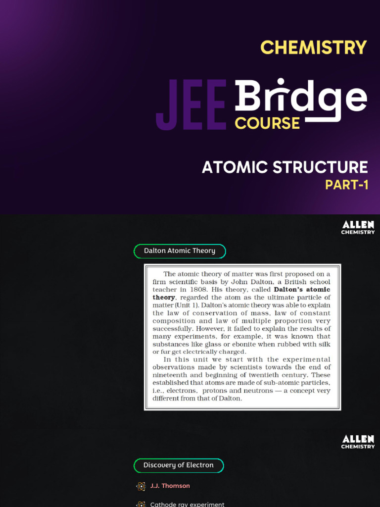 Dalton's Atomic Theory Overview | PDF | Photoelectric Effect ...