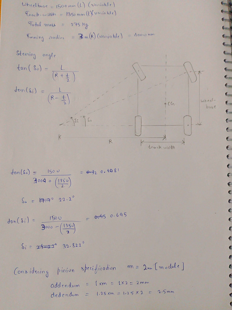Steering Calculation | PDF