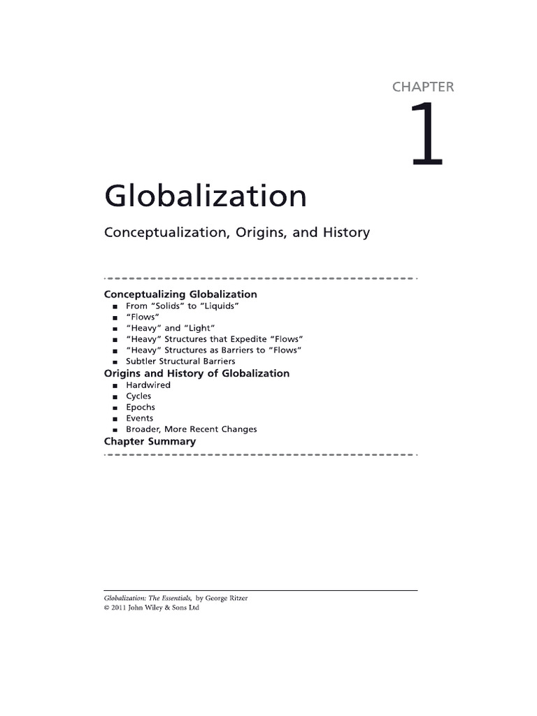 Unit 1.1 - Globalization - Conceptualization Origins and History ...