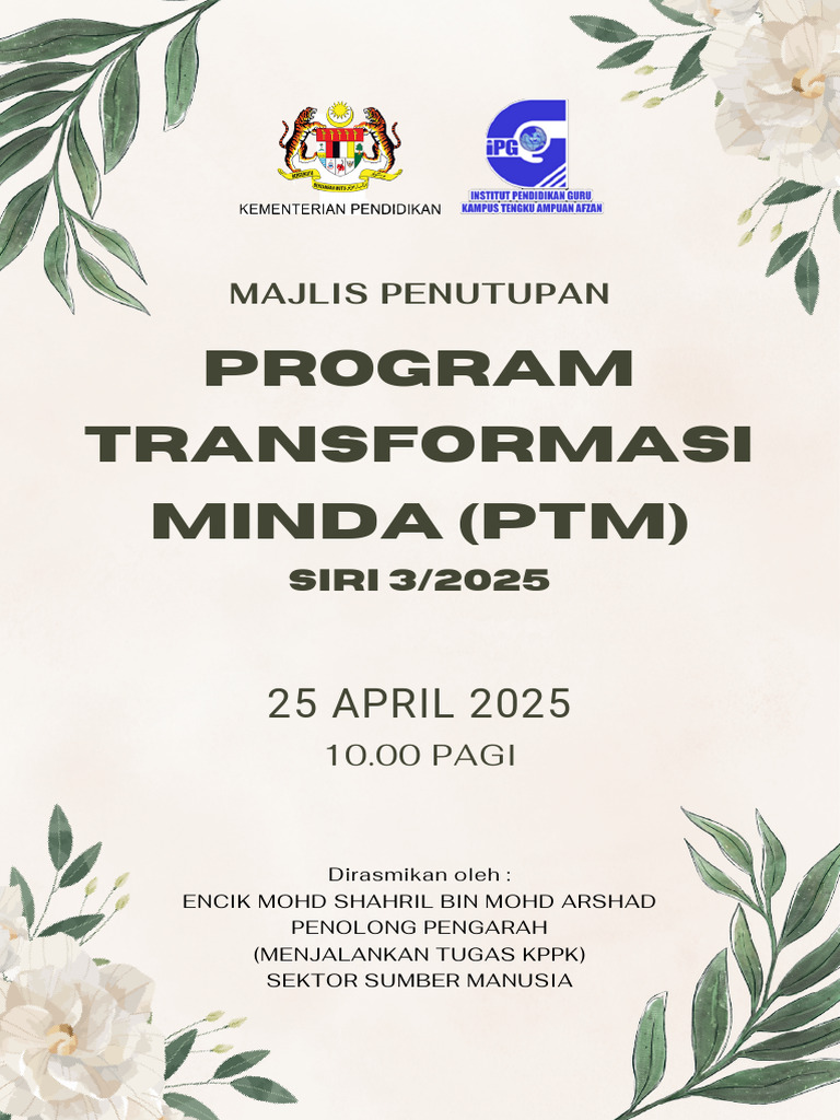 Buku Program PTM Siri 3-2025 | PDF