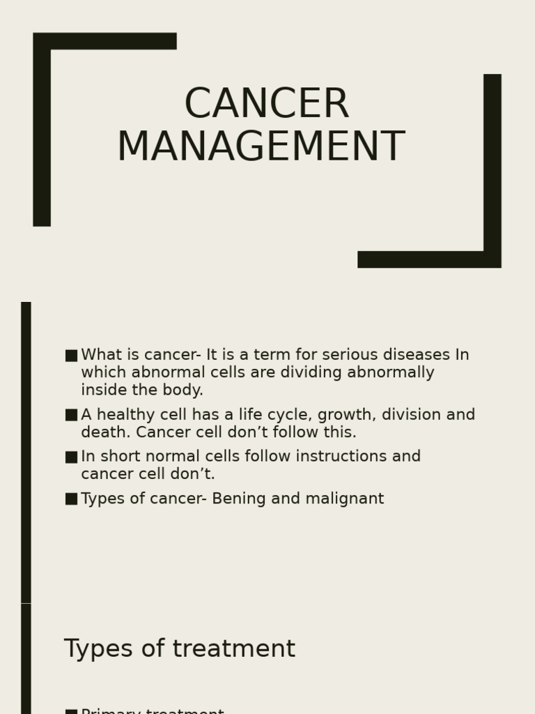 Cancer Management | PDF