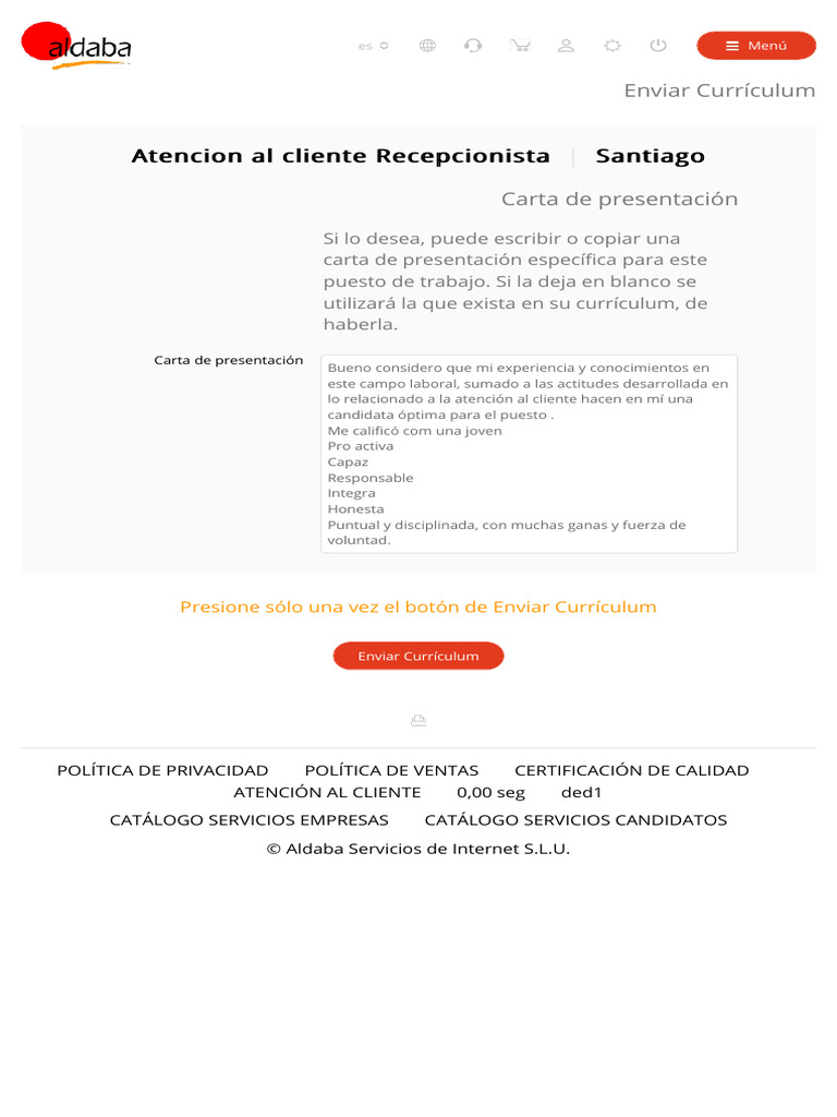 Aldaba - Login CV | PDF