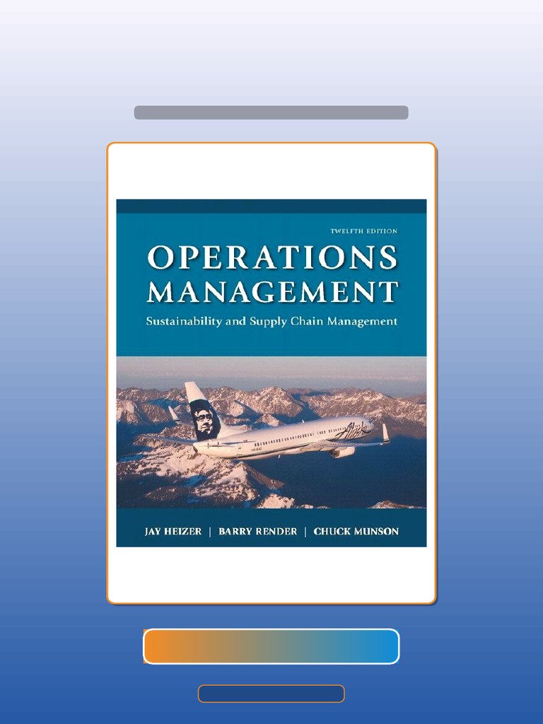 Operations Management 12th Edition by Heizer Ebook and TestBank Bundle ...