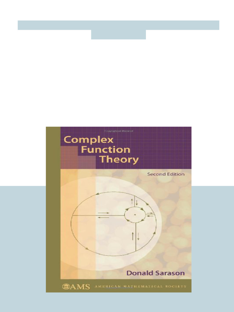 Complex Function Theory 2nd Edition Donald Sarason Full Access | PDF | Holomorphic Function ...