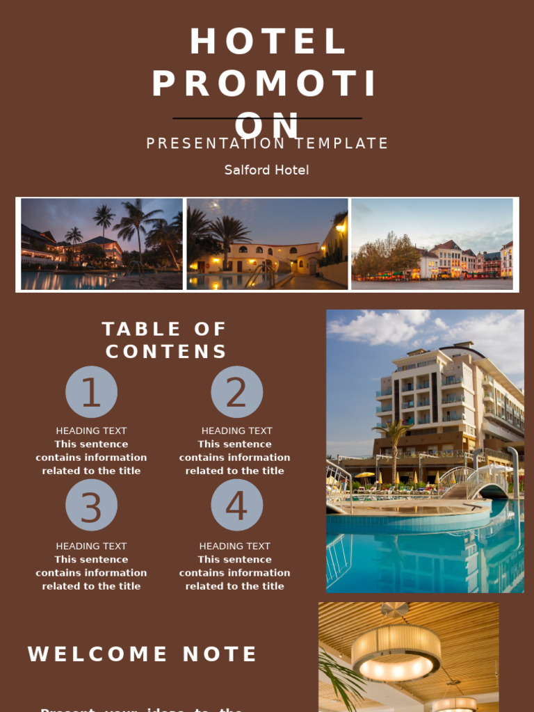 Brown White Modern Luxury Hotel Promotion Presentation | PDF