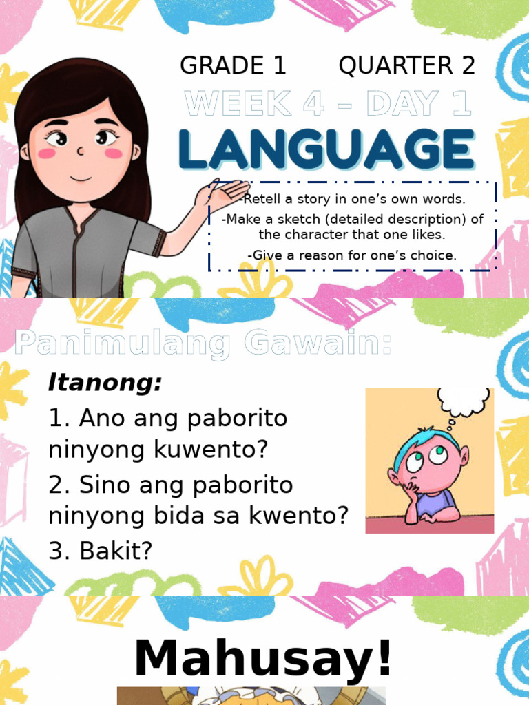 Grade 1 q2 Language Week 4 | PDF