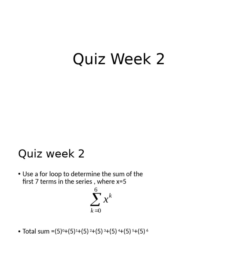 Quiz Week 2 | PDF