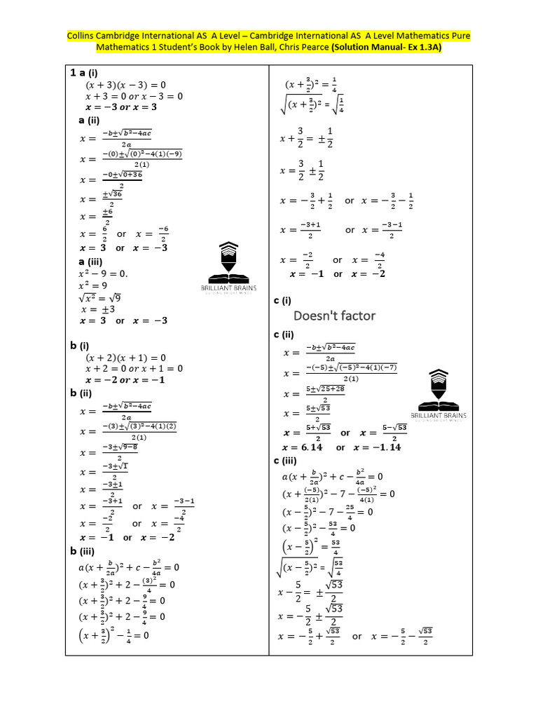 Ex 1.3A | PDF | Algebra | Abstract Algebra