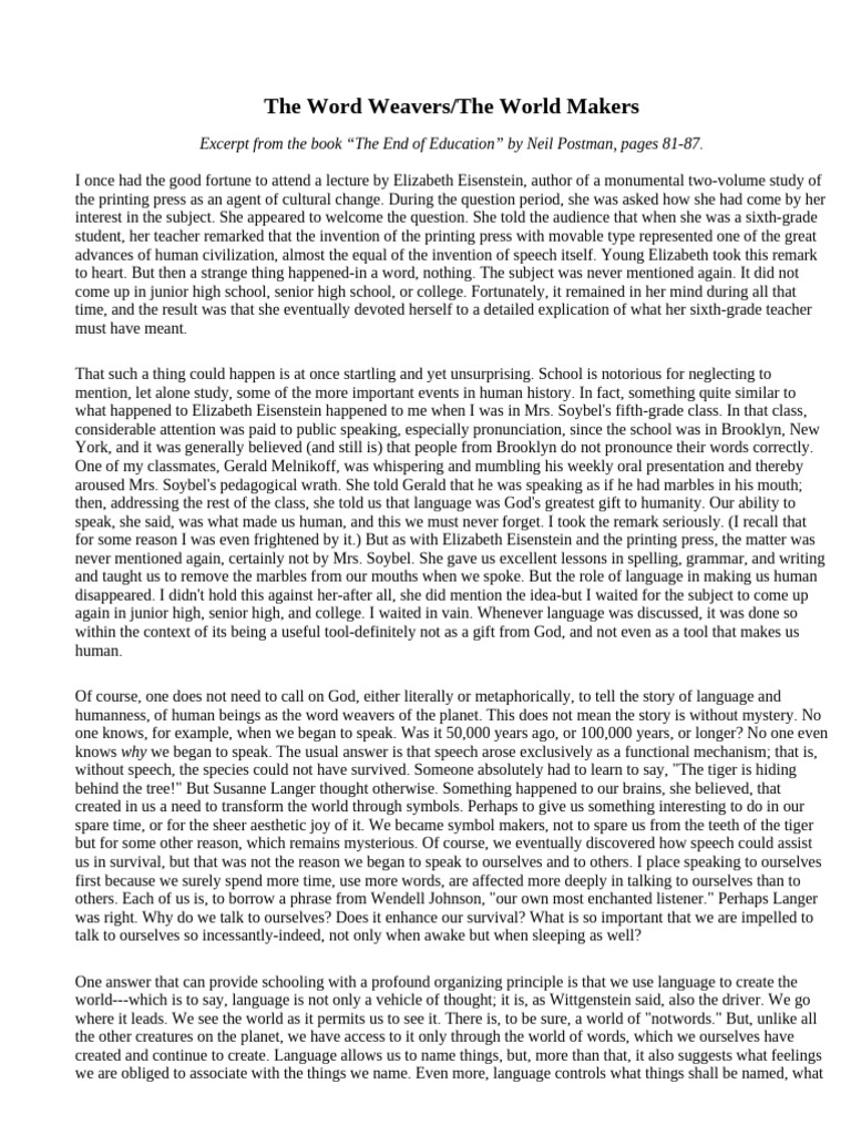 Postman Word Weavers | PDF | Martin Heidegger