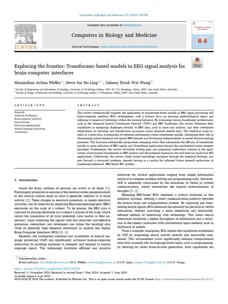 Exploring The (2) Frontier Transformer-Based Models in EEG Signal Analysis For Brain-Computer ...