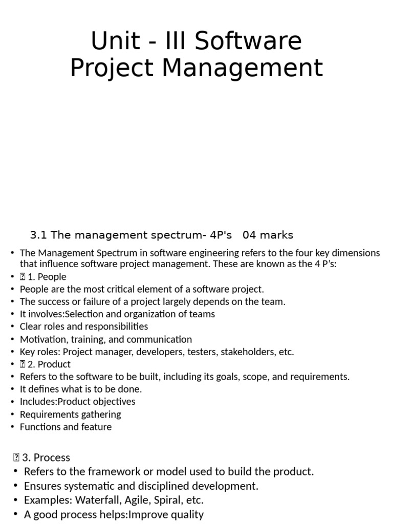Chapter-3 Unit - III Software Project Management | PDF | Project Management | Risk