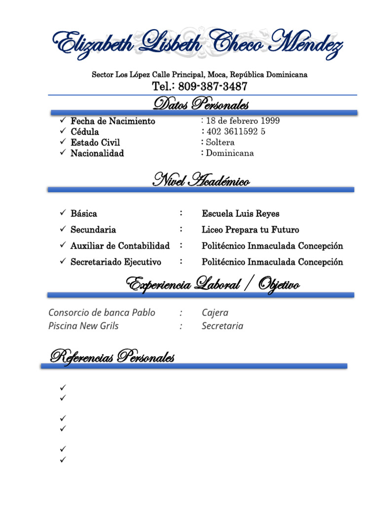 Elizabeth Lisbeth Checo Méndez | PDF