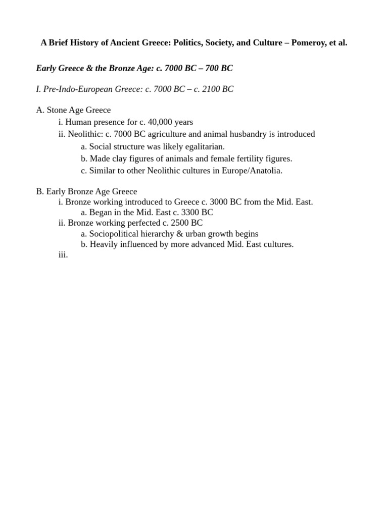 A Brief History of Ancient Greece - Notes 2 | PDF
