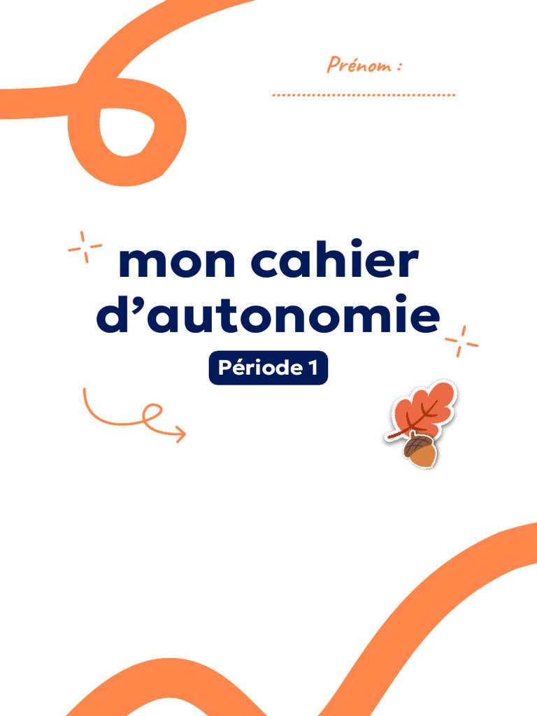 Cahier d'Autonomie CE1/CE2 | PDF