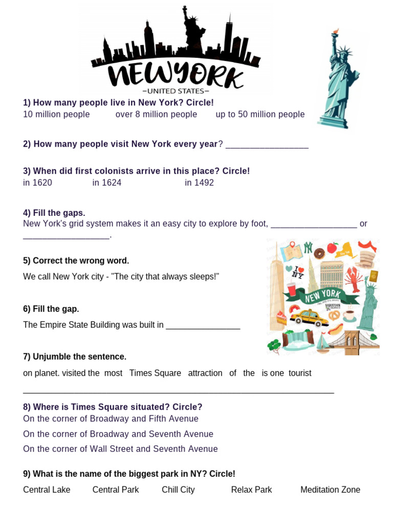 New York City Trivia Questions | PDF