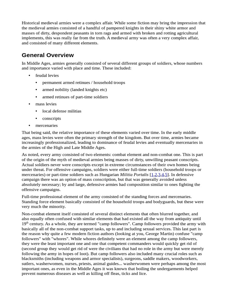Recruiting A Medieval Army | PDF | Conscription | Mercenary