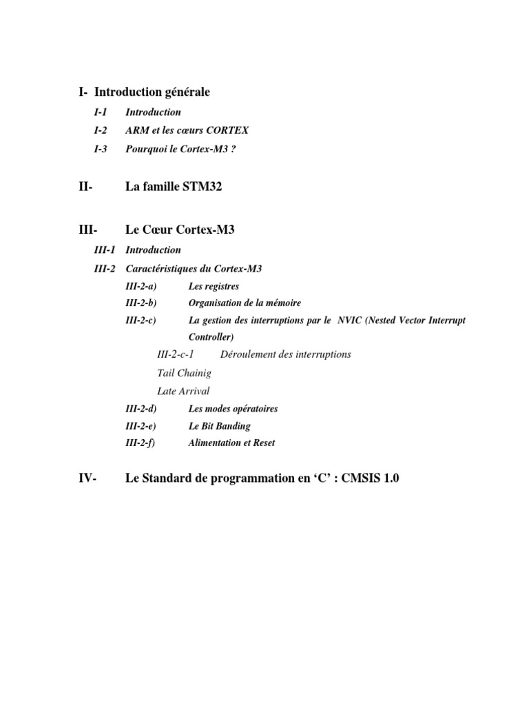 Chap2 Cortex STM32 GL3 | PDF | Architecture ARM | Microcontrôleur