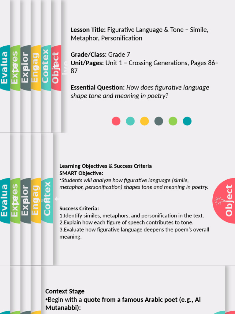 Day 1 - Figurative Language & Tone | PDF | Metaphor | Poetry