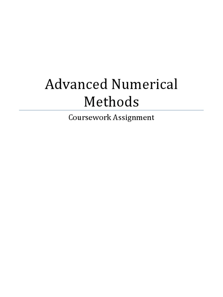 Advanced Numerical Methods | PDF Advanced Numerical Methods | PDF