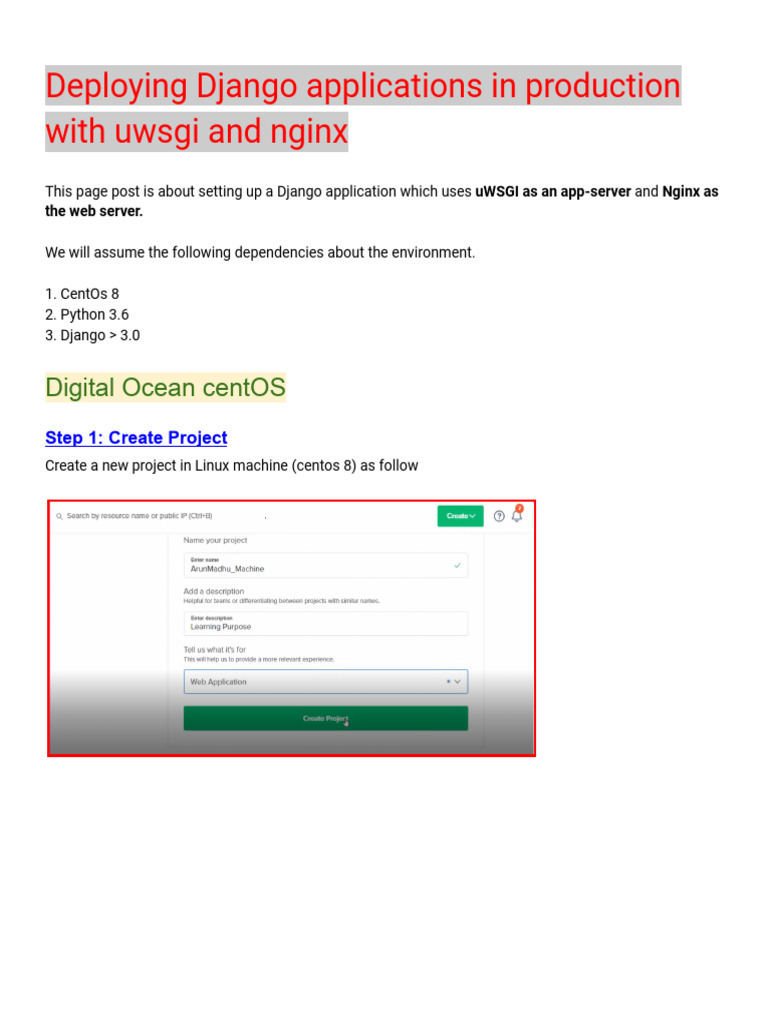 Deploying Django Applications Using Uwsgi and Nginx | PDF | Postgre Sql | Sudo