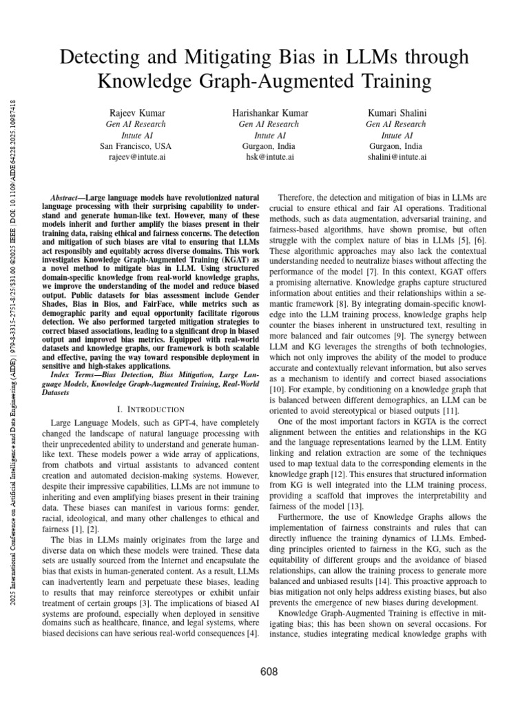 Detecting and Mitigating Bias in LLMs Through Knowledge Graph-Augmented ...