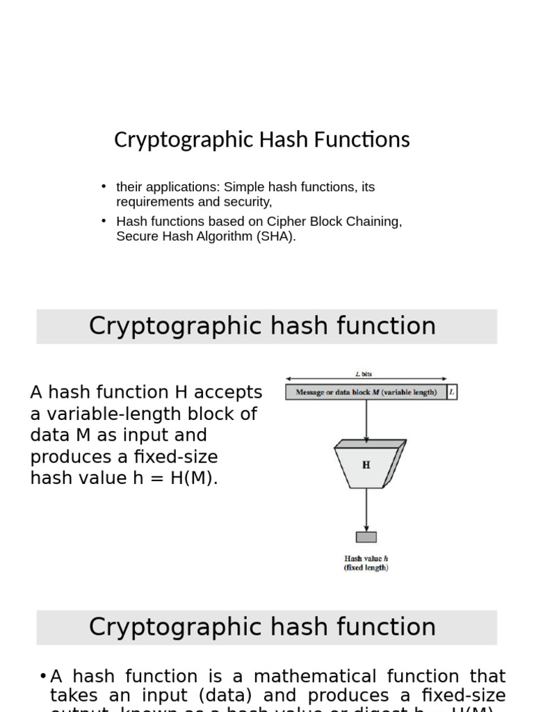 Understanding Cryptographic Hash Functions | PDF | Cryptography ...