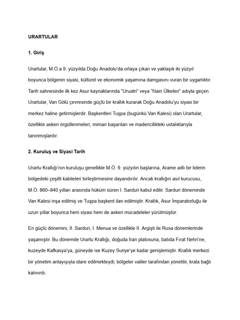 Urartular | PDF