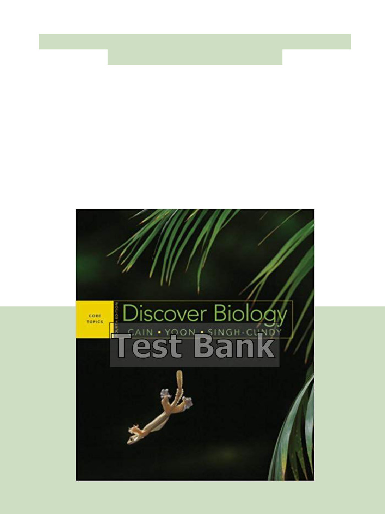 Discover Biology Core Topics 4th Edition Cain Test Bank sample | PDF ...