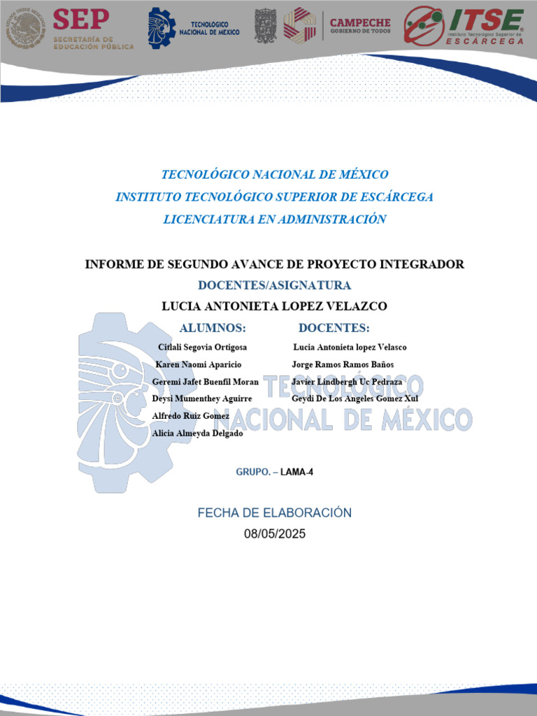 Segundo Avance de Proyecto Integrador 2,4 y 6to Semestre | PDF