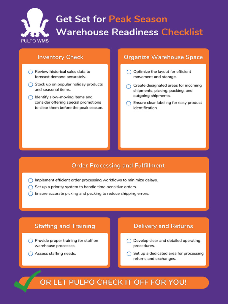 Warehouse Readiness Checklist | PDF