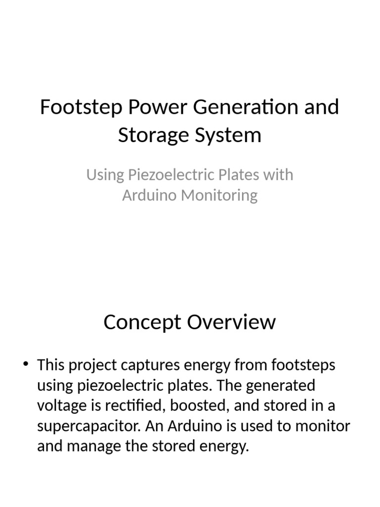 Footstep Power Generation Project | PDF