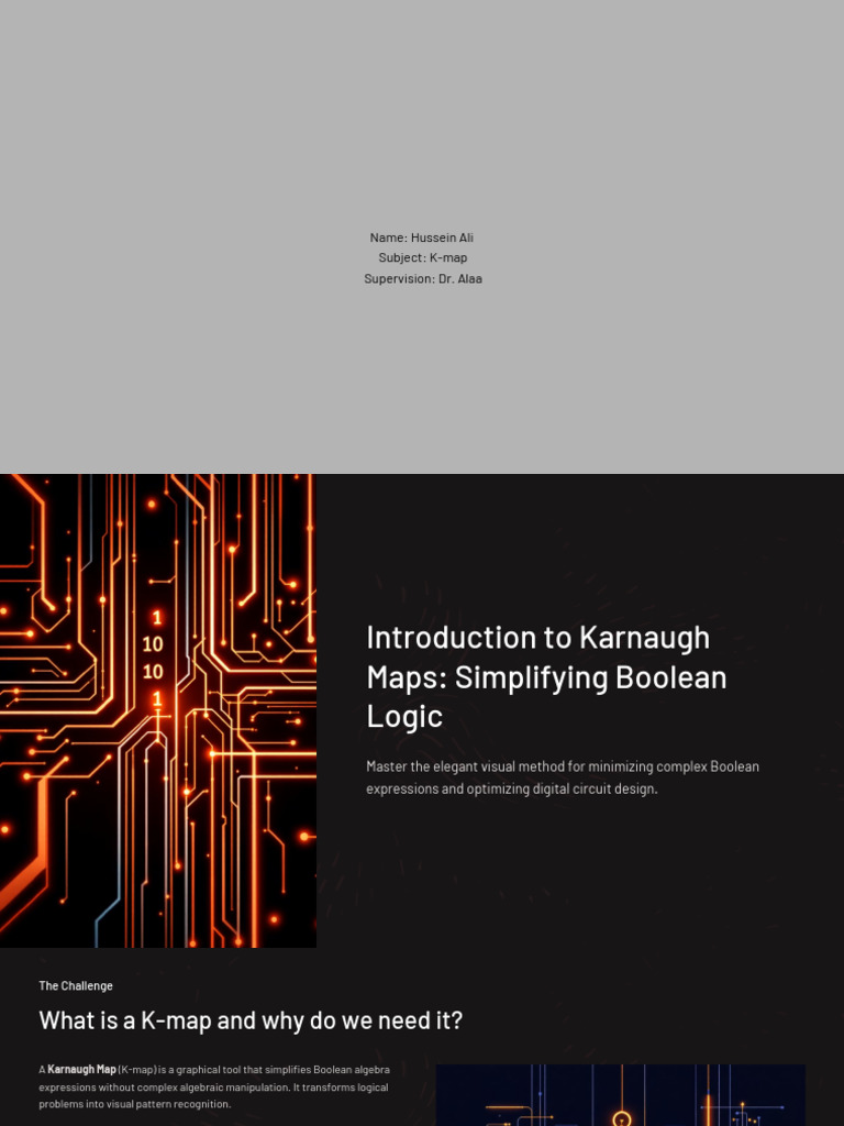 Introduction to Karnaugh Maps Simplifying Boolean Logic.pptx 20251008 180726 ٠٠٠٠ | PDF ...