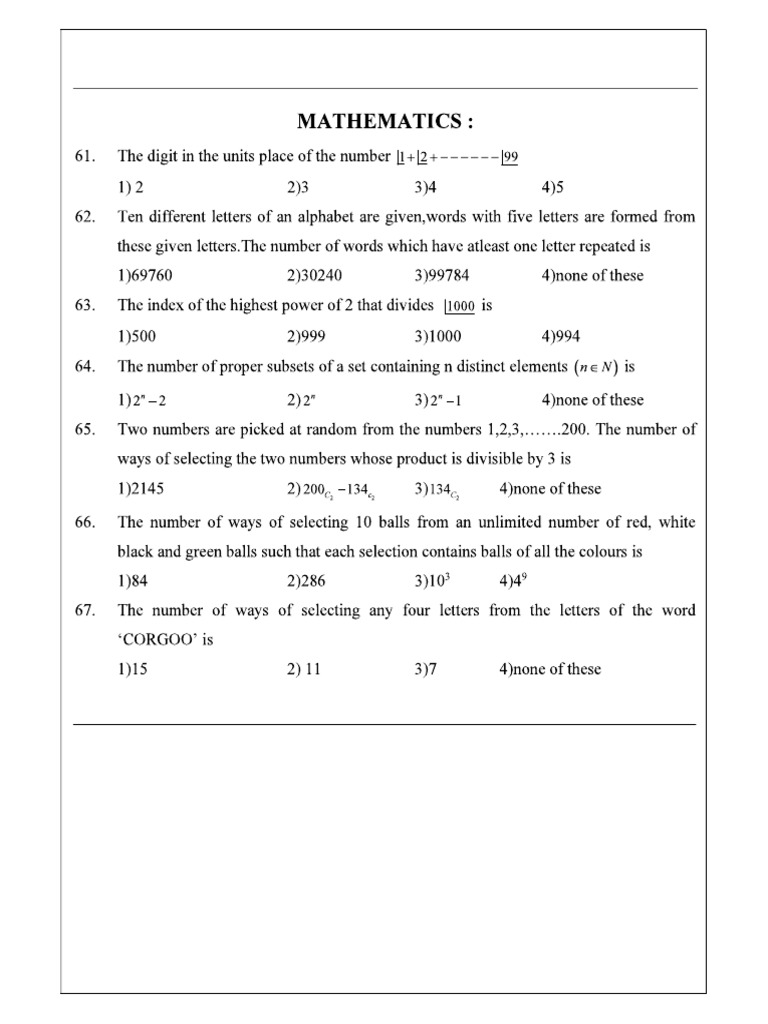 Maths Class Test 3-10-24 11 | PDF