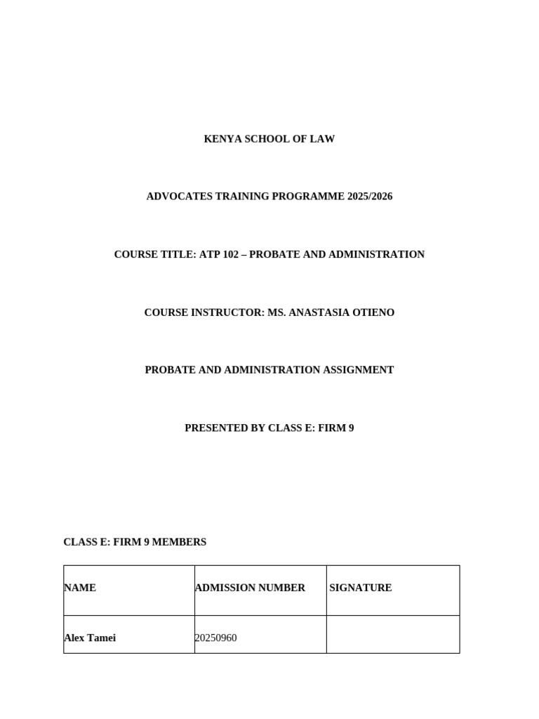 Intermeddling in Deceased Estates Kenya | PDF | Probate | Civil Law ...
