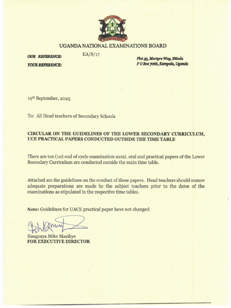 Guidelines UCE Practical Papers | PDF