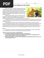 Natural Selection Simulation Guide | PDF | Tooth | Rabbit