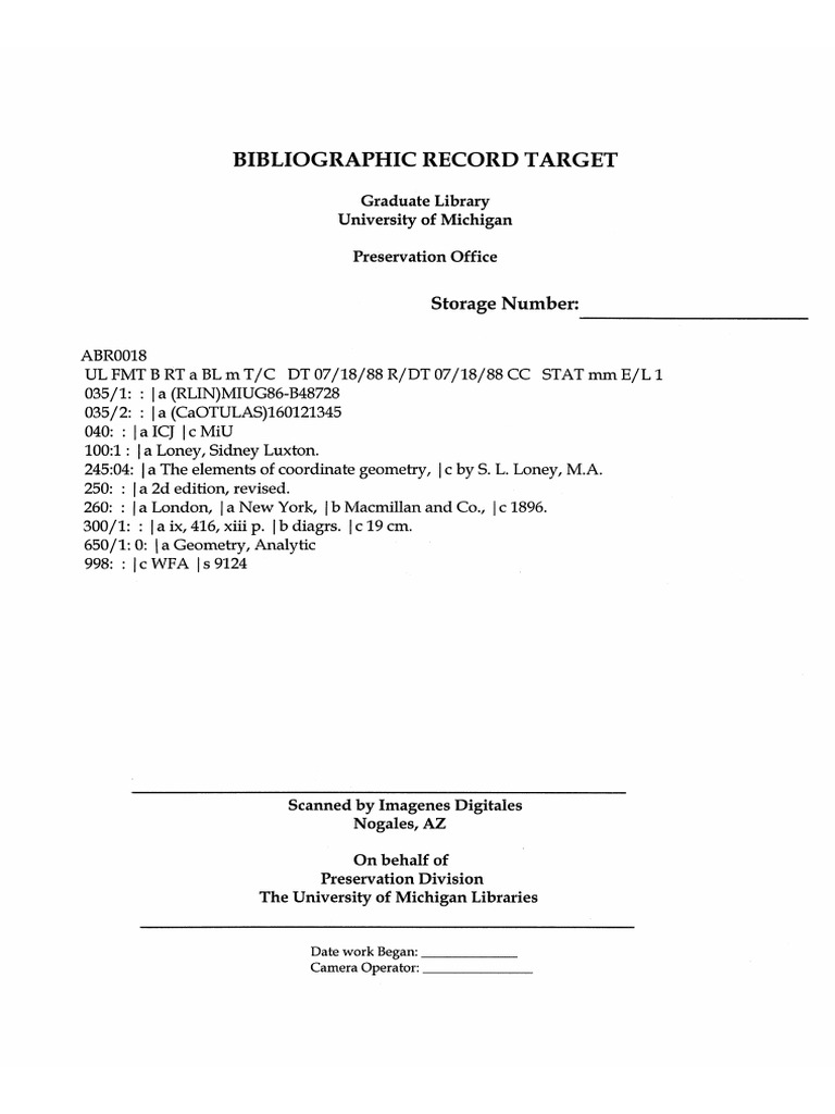 The Elements of Coordinate Geometry Part 1 by SL Loney | PDF