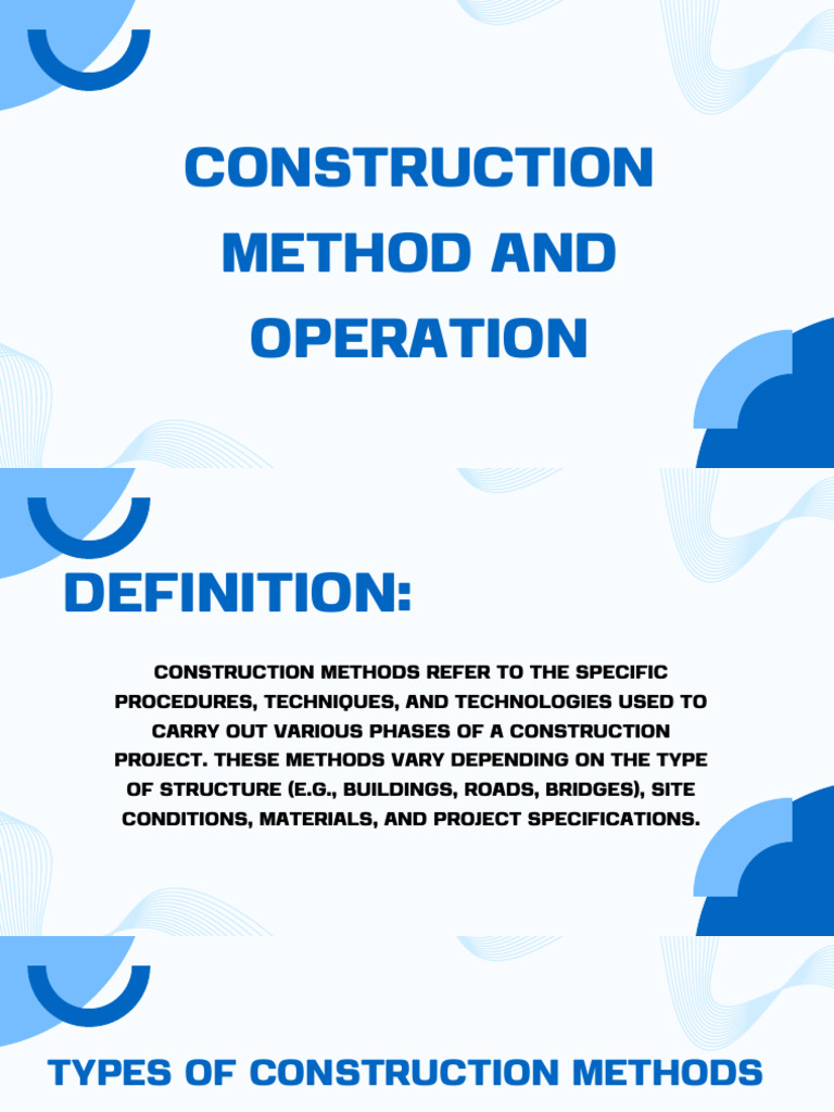 Constrution Method and Operation | PDF | Concrete | Precast Concrete