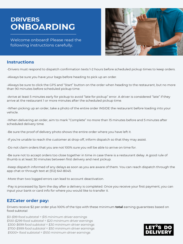 Grubhub Driver Onboarding Guide | PDF