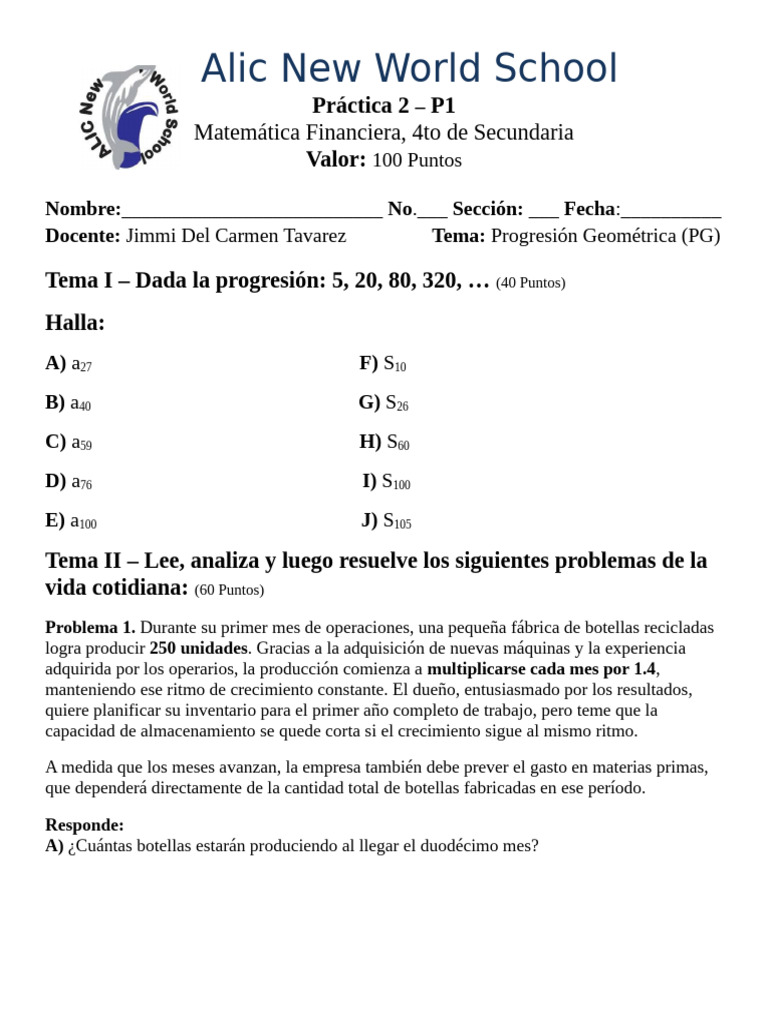 Práctica 2 p2 - 4to A de Secundaria | PDF | Empresa de inicio | Pequeñas empresas y emprendedores