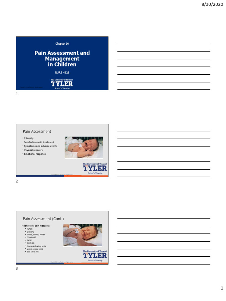 Pediatric Pain Assessment Notes PDF | PDF | Pain Management | Pain