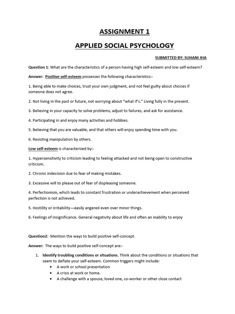 Suhani Jha - ASP Assignment. | PDF | Thought | Bias