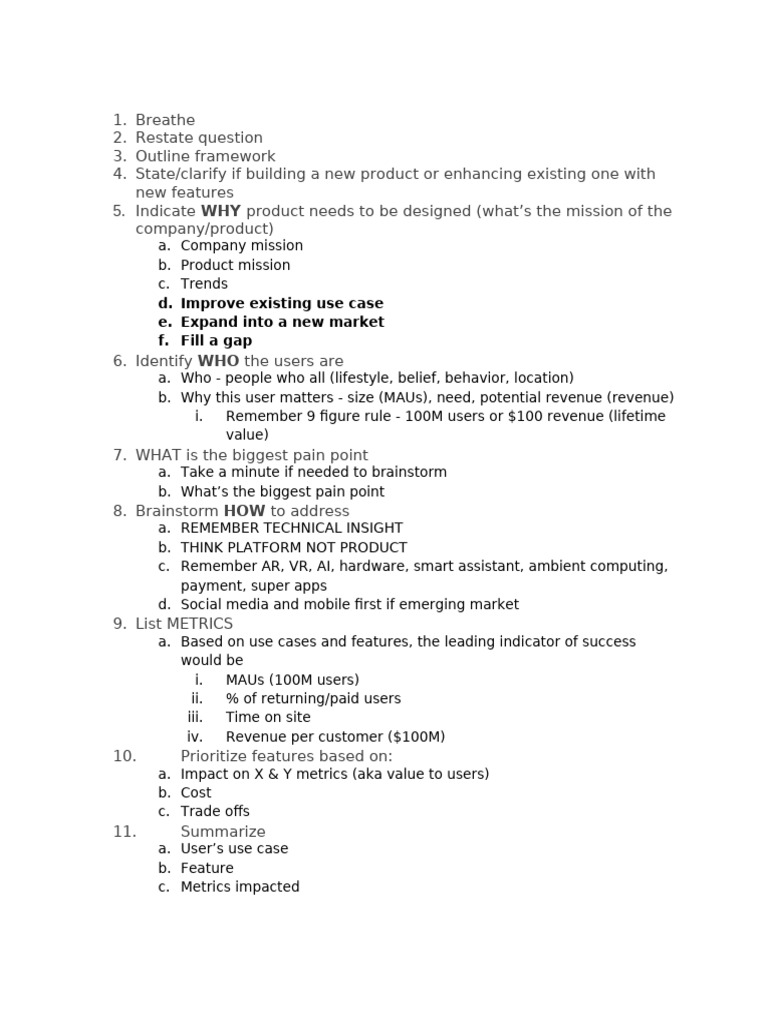 Product Design Framework | PDF