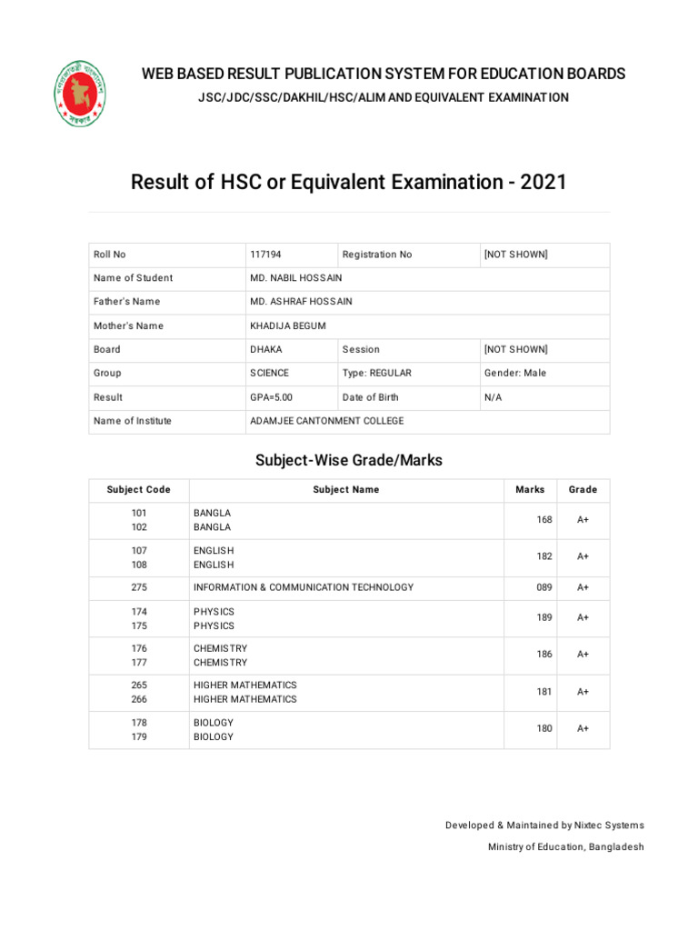 Web Based Result Publication System For Education Boards | PDF