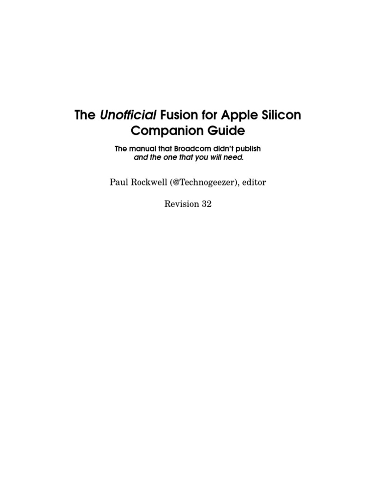 VMware Fusion Guide for Apple Silicon | PDF | File System | Virtual Machine