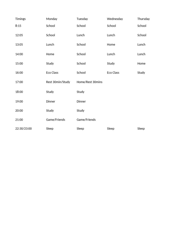 September Schedule | PDF