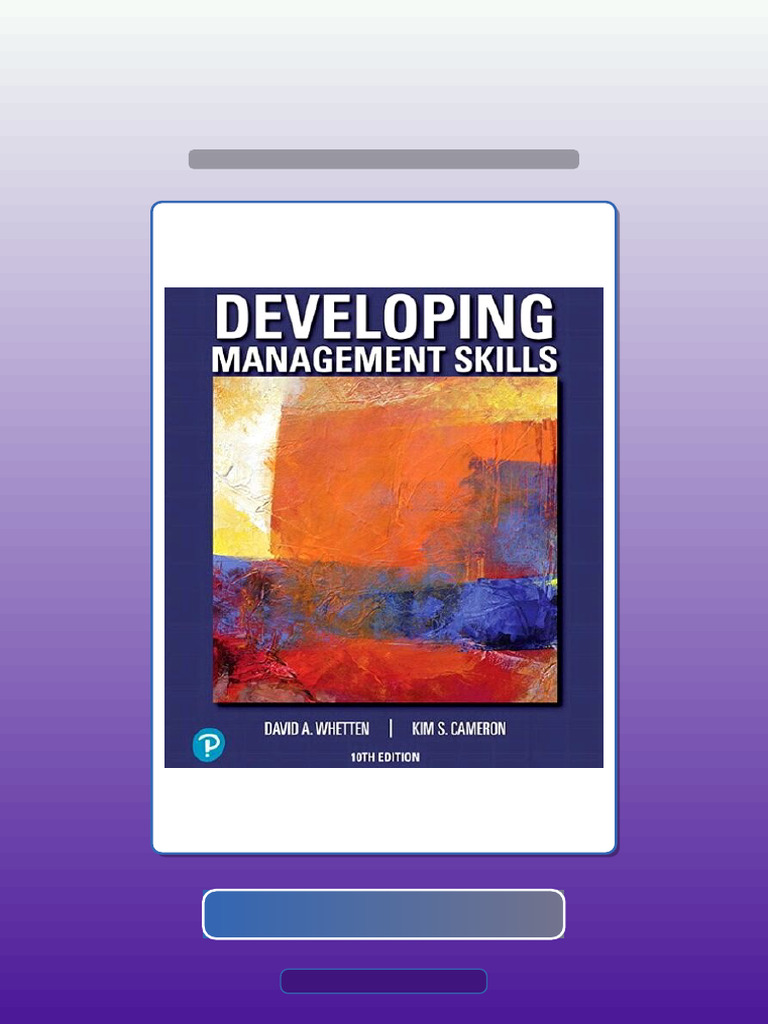 Developing Management Skills 10th by Whetten eBook and TestBank Bundle ...