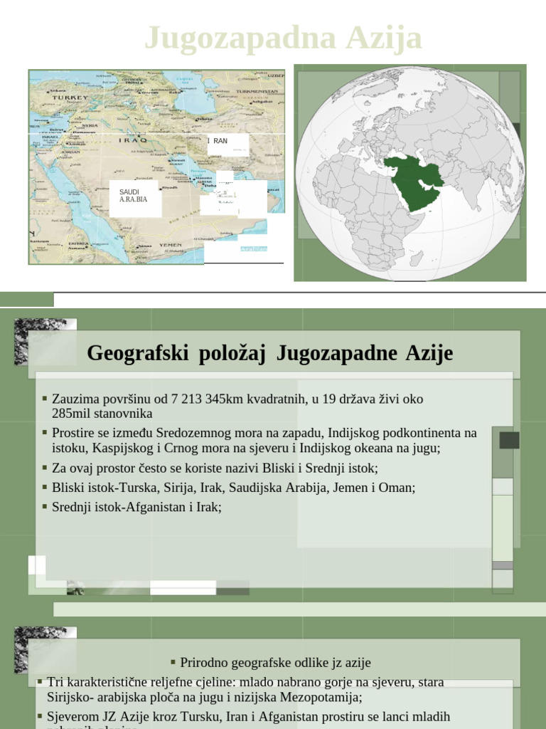Jugozapadna Azija 1 | PDF