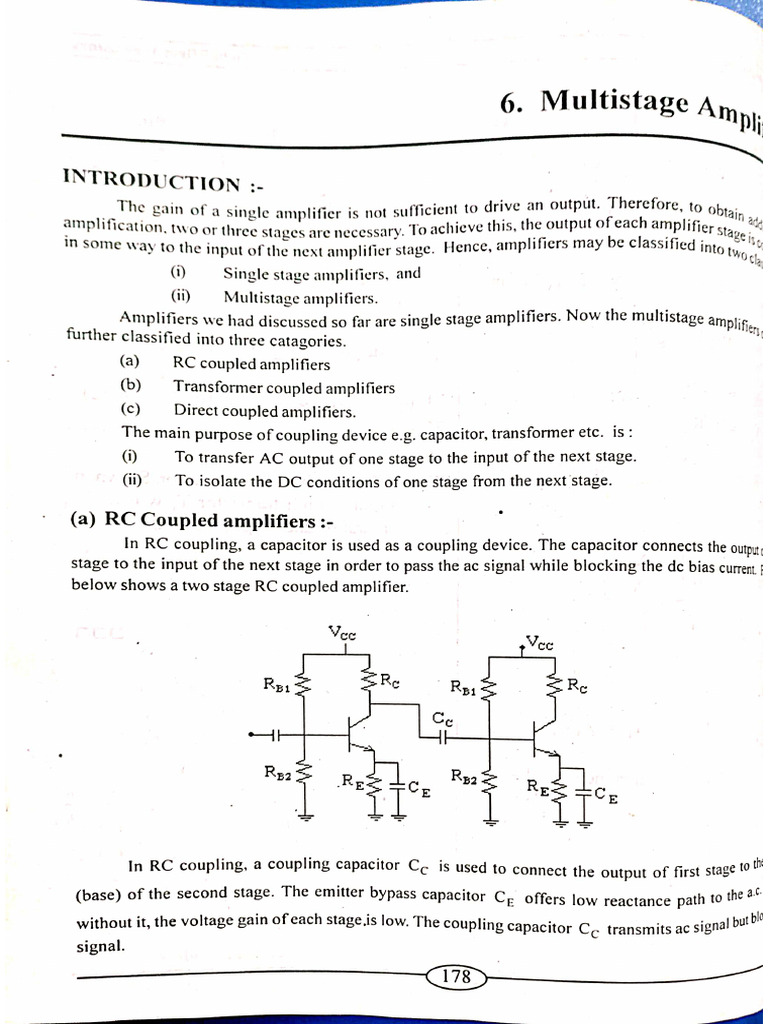 Unit 1 Multi Stage Amplifier | PDF
