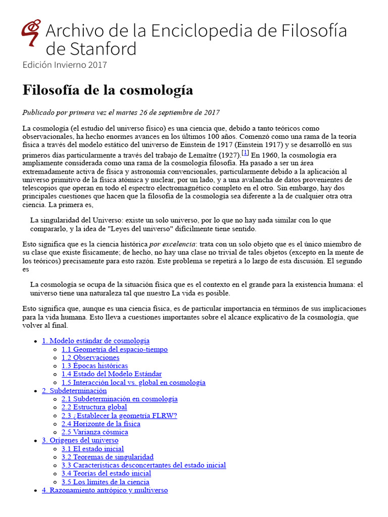 Enciclopedia de Filosofía de Stanford - Smeenk, C. (2017) - Philosophy ...